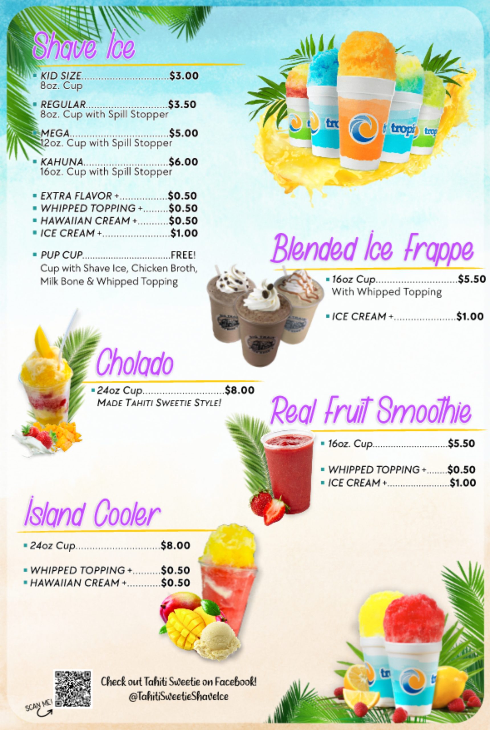 Tahiti Sweetie Shave Ice - Tropical Sno